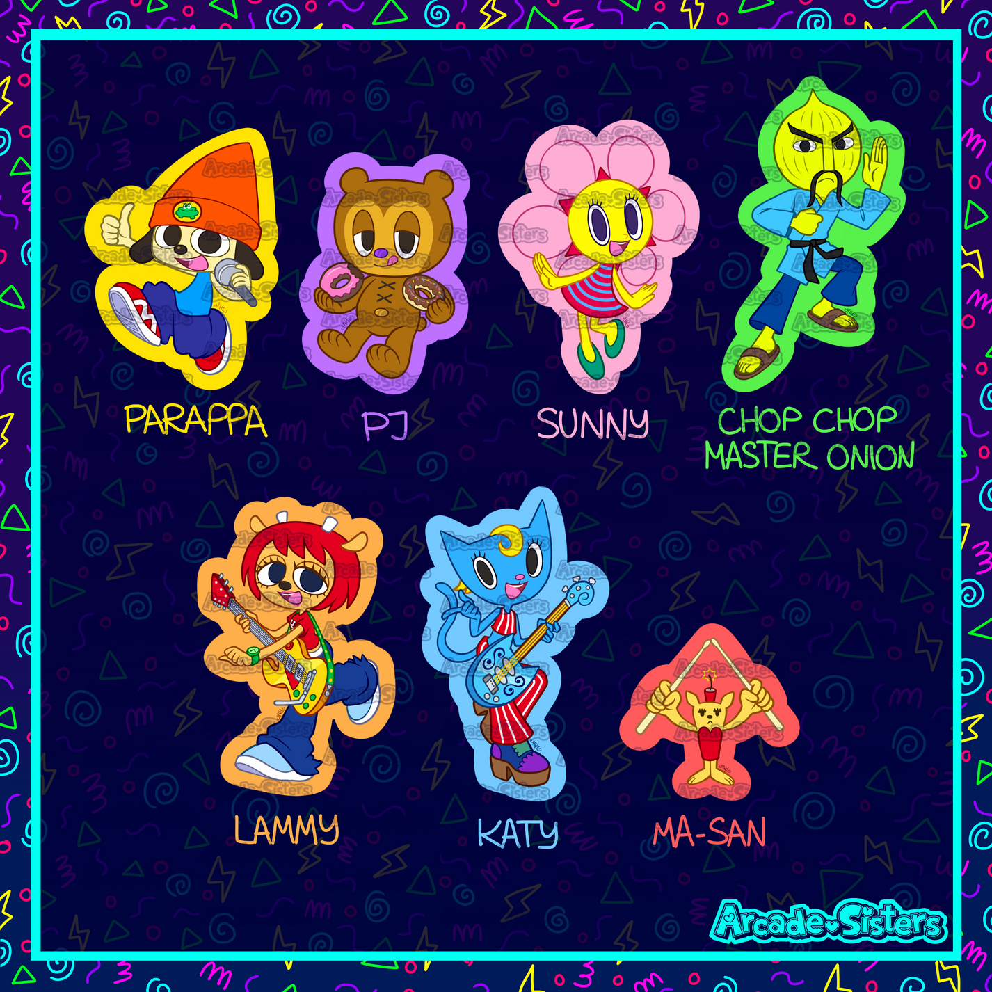 Rapper Stickers & Badges – Arcade Sisters