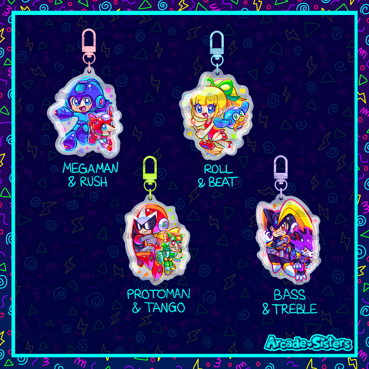 Megaman Classic Keychain – Arcade Sisters